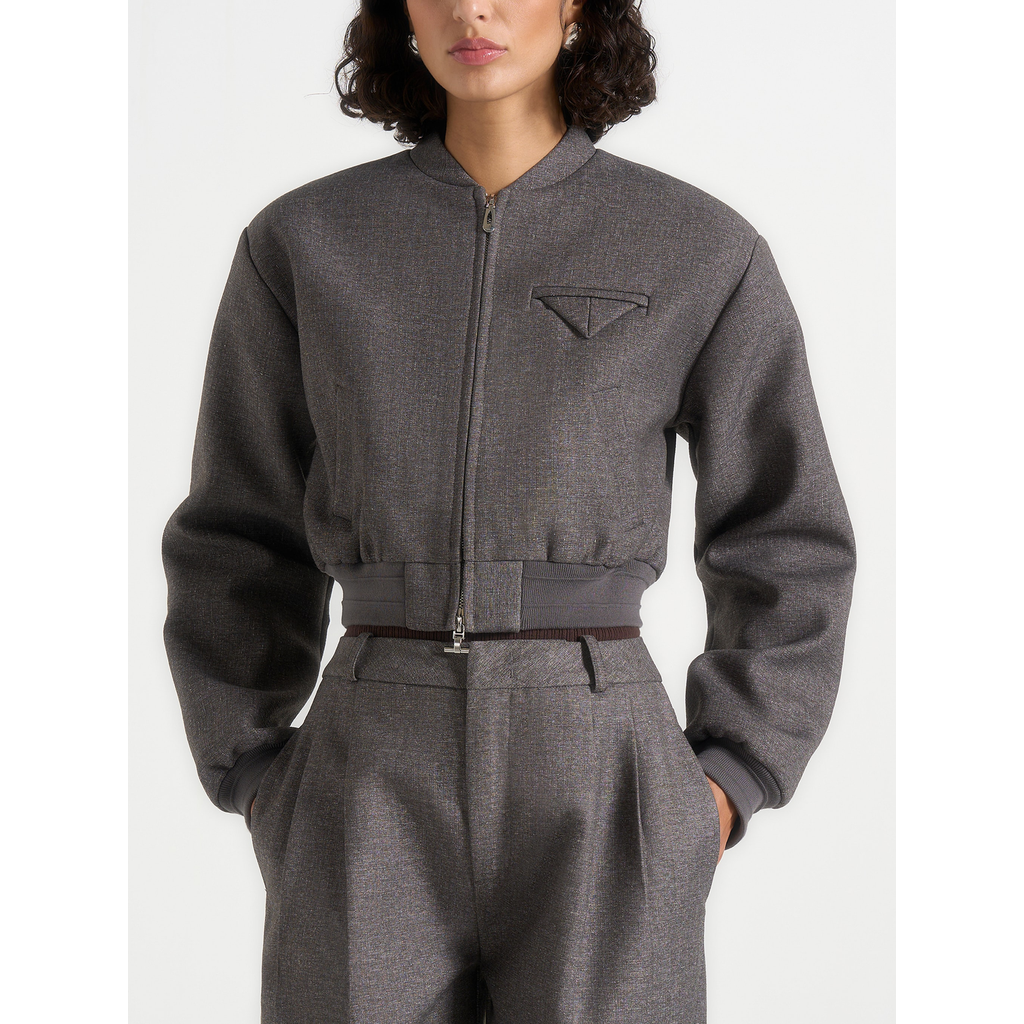 COS double-faced cashmere bomber jacket